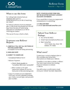 Rollover-Form | Self-Directed IRA by CamaPlan
